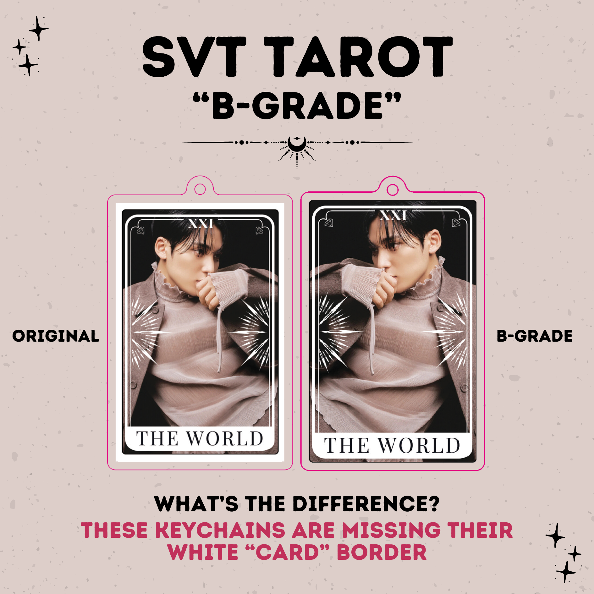 [B-GRADE] SVT Tarot Card Keychain – KPOP Tokki